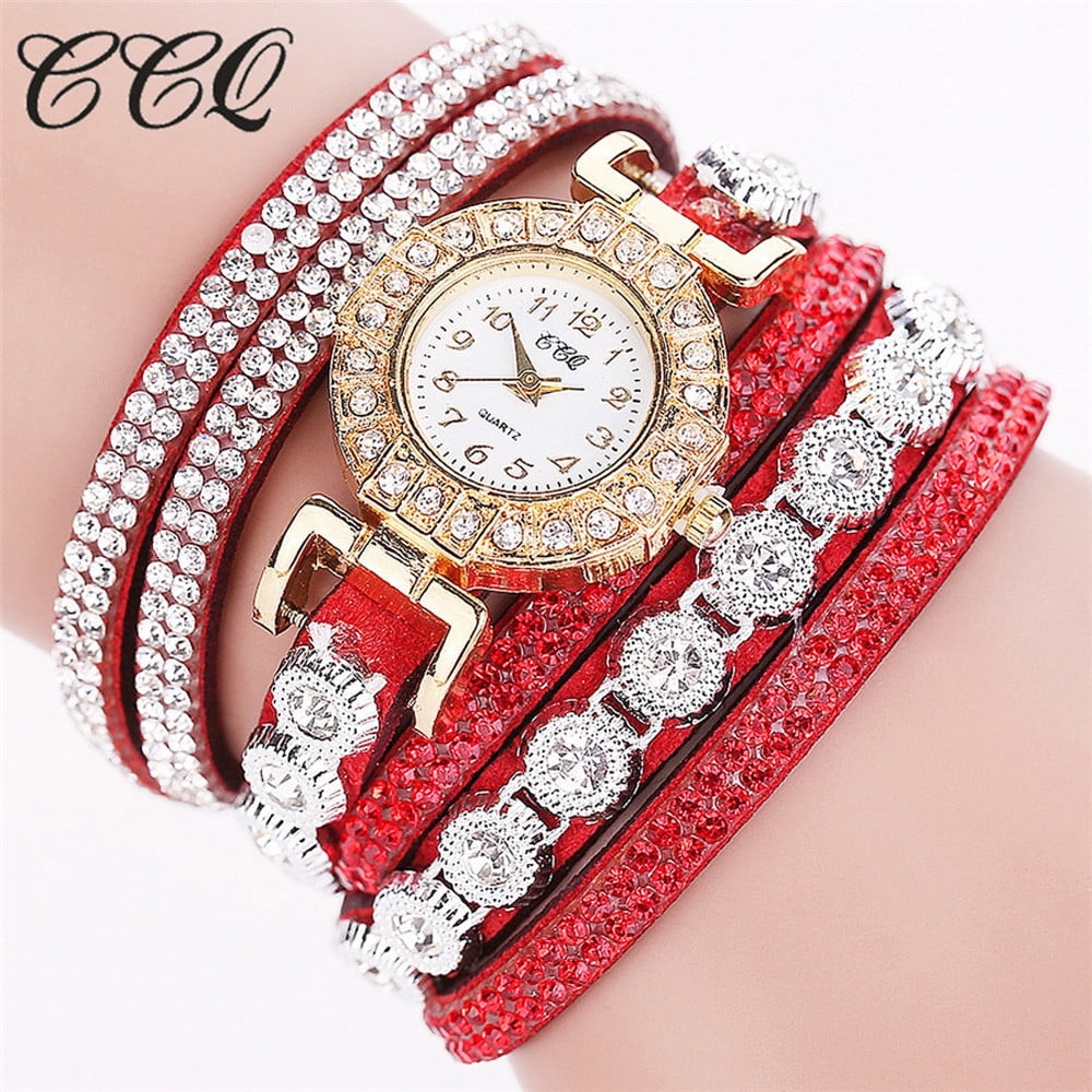 Exywaves Women's Watch Fashion Casual Analog Quartz Rhinestone Watch ...