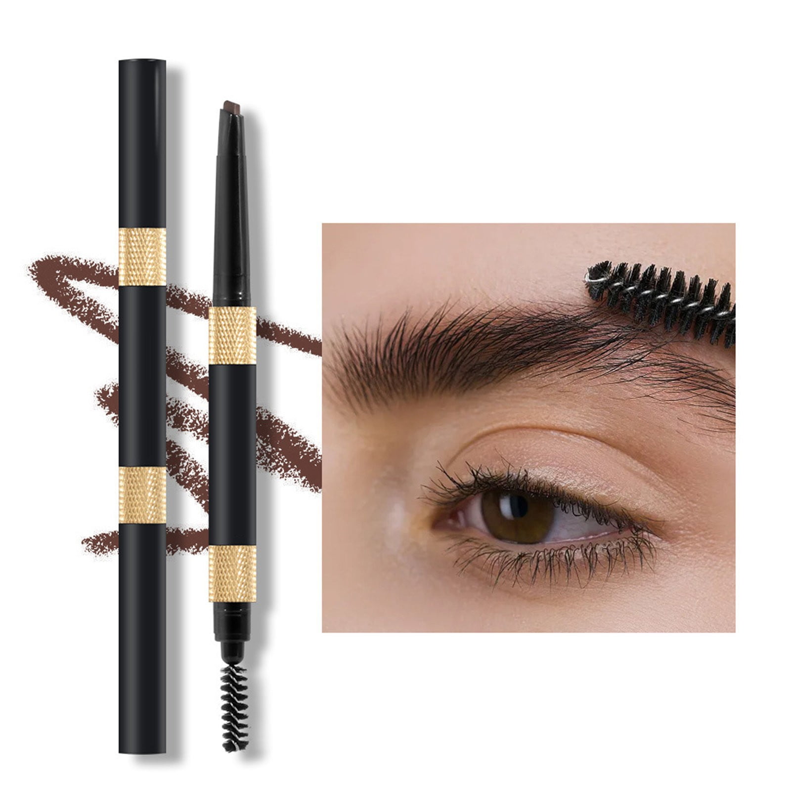 eyebrow pencil pen Dark Brown Eyebrow Pencil Eyeliner Double Head Eye ...