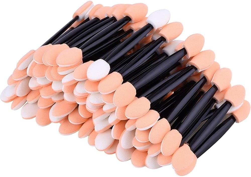 eyeshadow sponge applicator 100PCS Disposable Eyeshadow Brush Dual ...