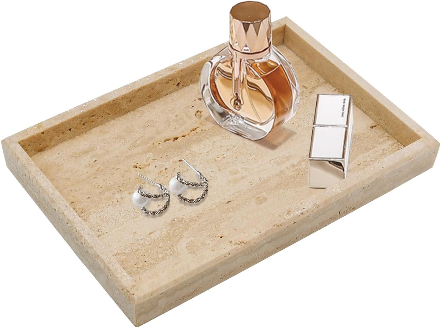 eyuyqar Real Natural Marble Tray for Bathroom Vanity Kitchen and ...