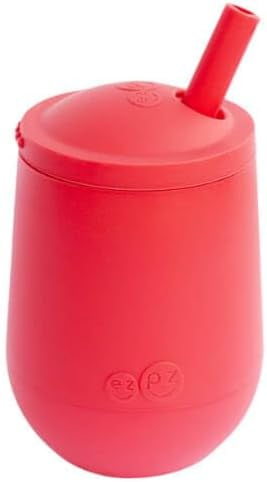 ez pz Mini Cup + Straw Training System - 100% Silicone Training Cup for ...