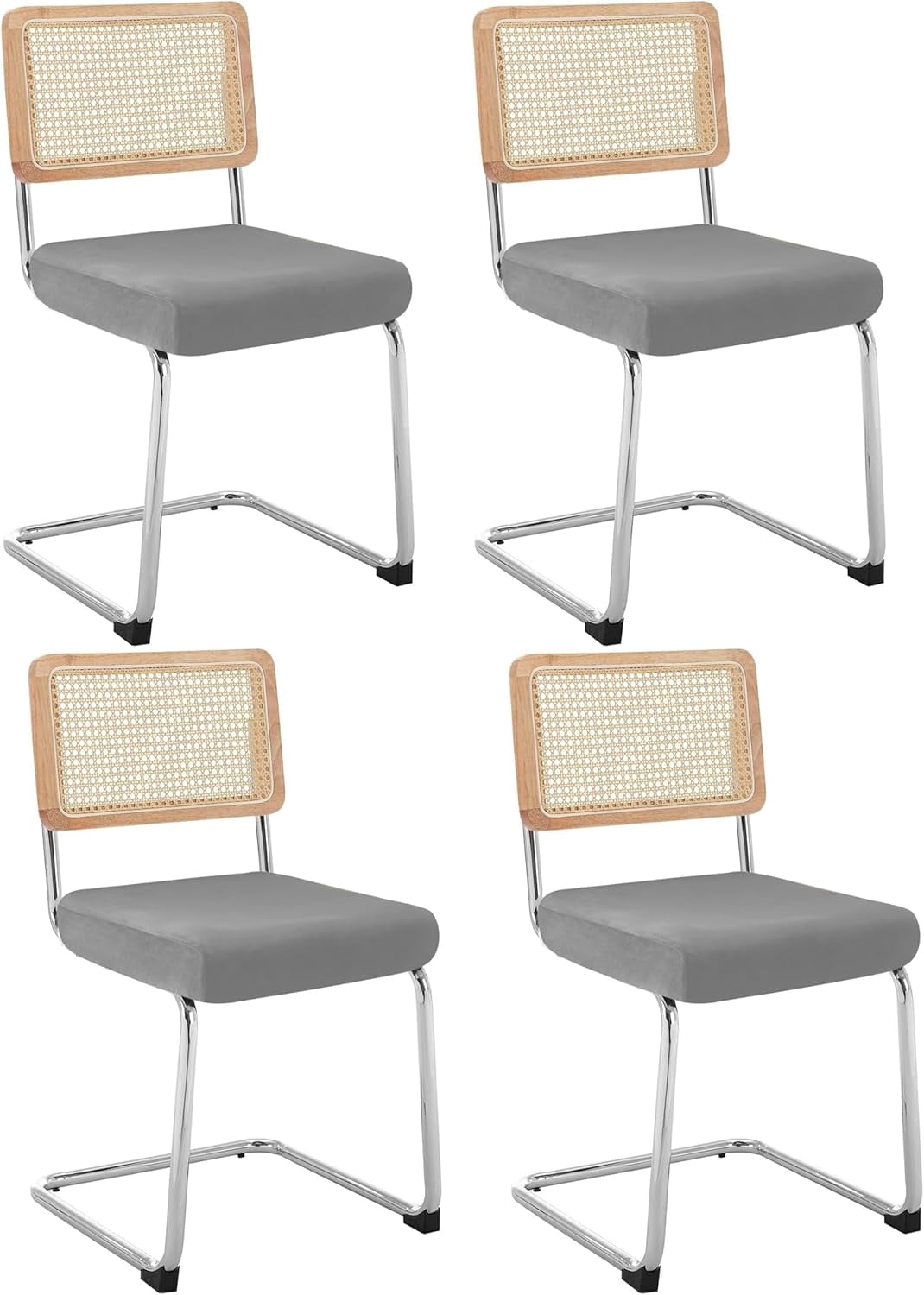 ezoalyf Velvet Chair Seat Covers for Mid Century Modern Dining Chairs ...