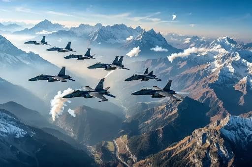 f 15 Eagle Fighter Jets Flying Above Mountains Aviation Military 1000 ...