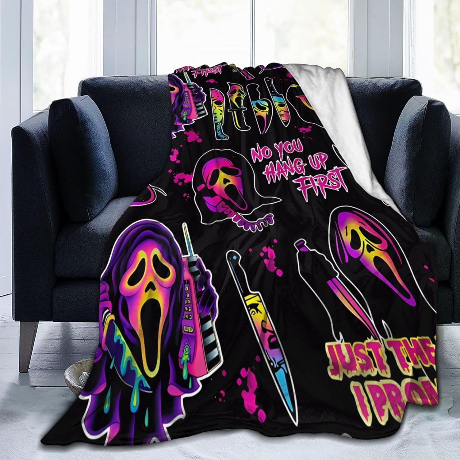 face Blanket No You Hang Up Horror Movie Character Blanket Gift Serial ...