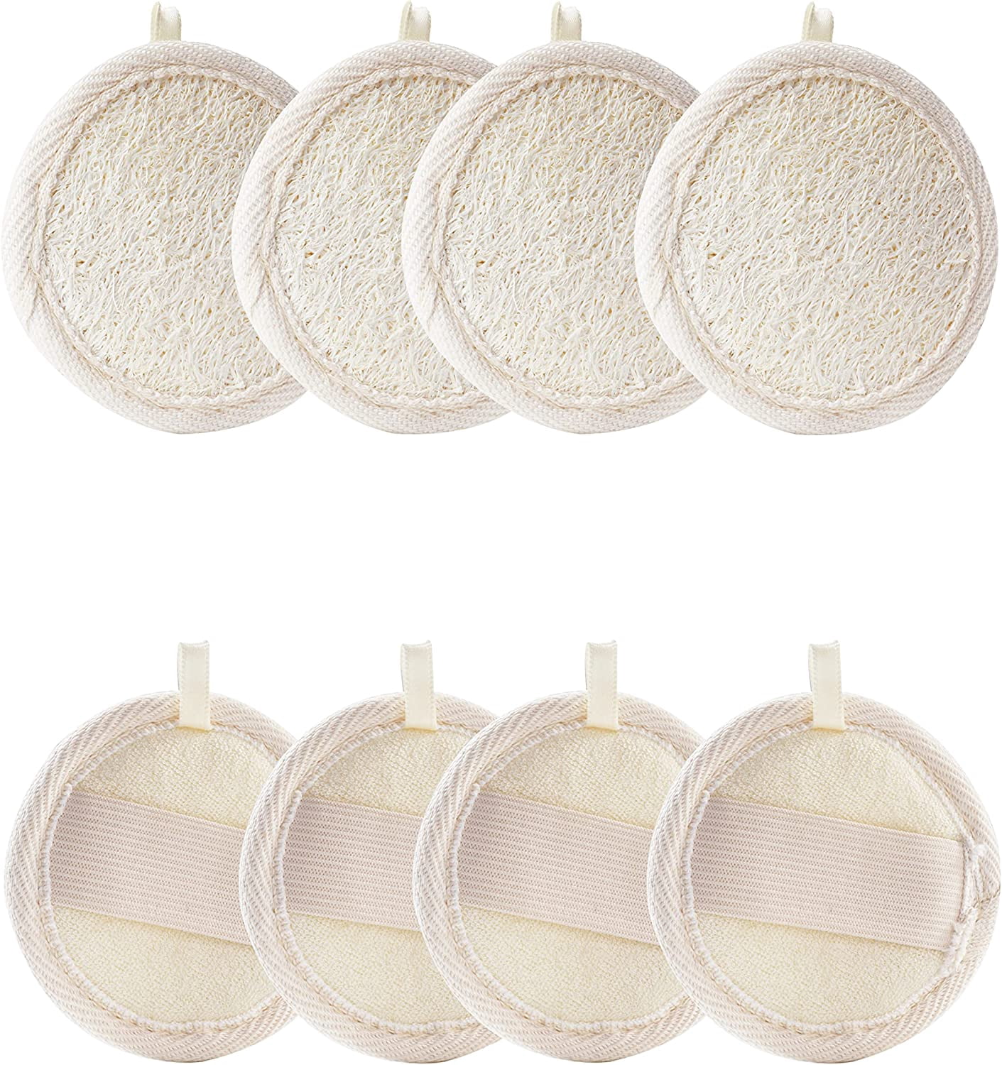 face Scrubber, 8Pcs Face Exfoliating Loofah Pad Scrubber, 100% Natural ...