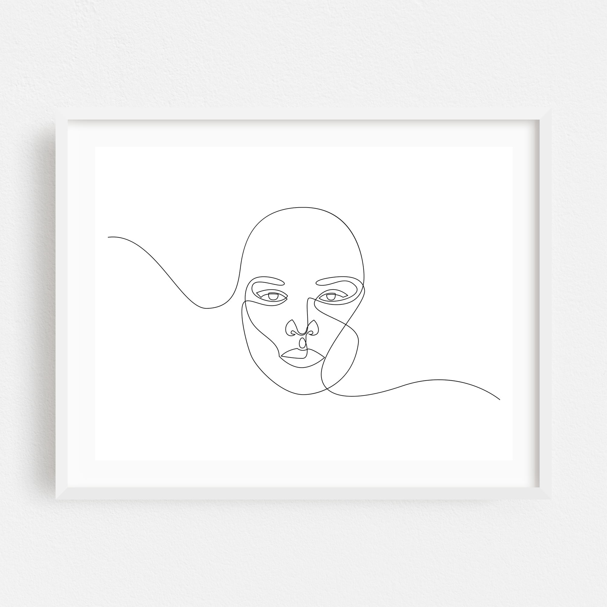 face single line drawing - s'14_2 - Line Drawing Line Art Abstract ...