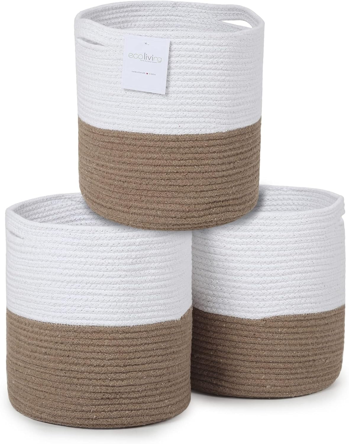 fagjfyj Eco-living Recycled Cotton Rope Storage Cube Basket Plant ...