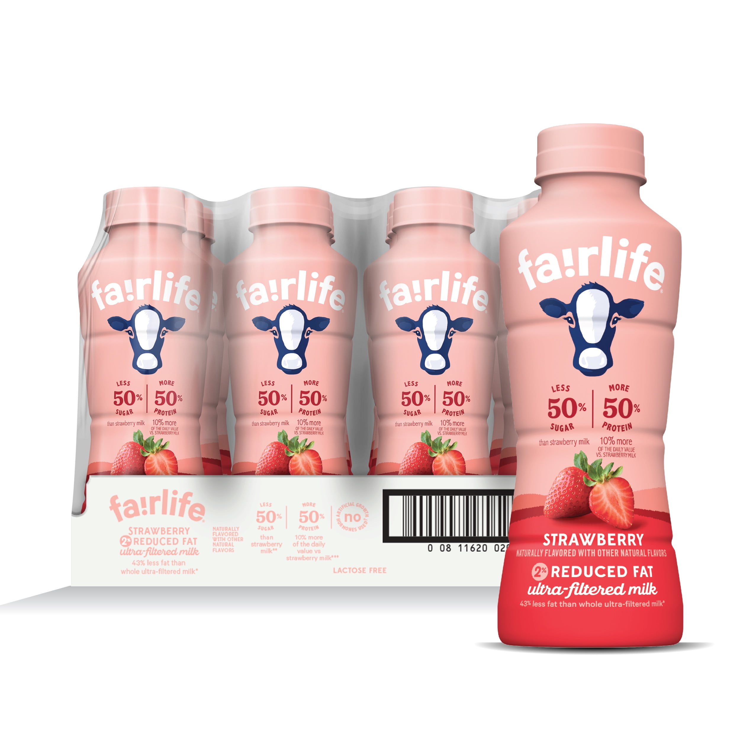 fairlife® Strawberry 2% Reduced Fat Ultra-filtered Milk, 14 fl oz, 12 ...