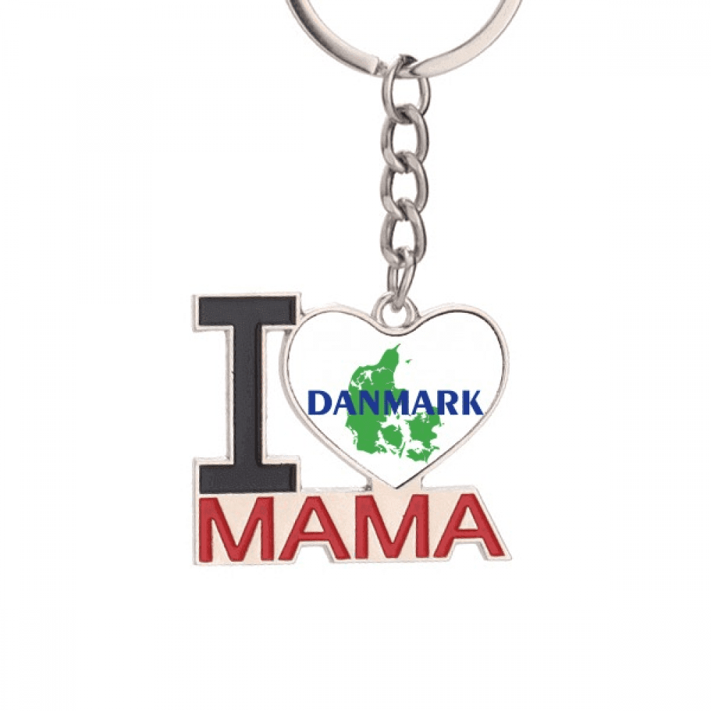 fairy tales euan maps denmark Keychain Metal Keyring Holder Love MAMA ...