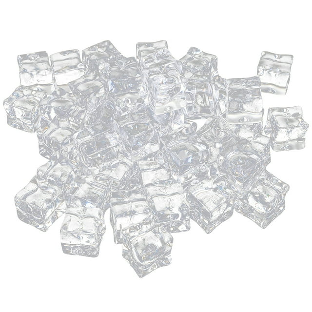 fake ice 200 Clear Acrylic Fake Ice Cubes for Home Decor, Weddings ...