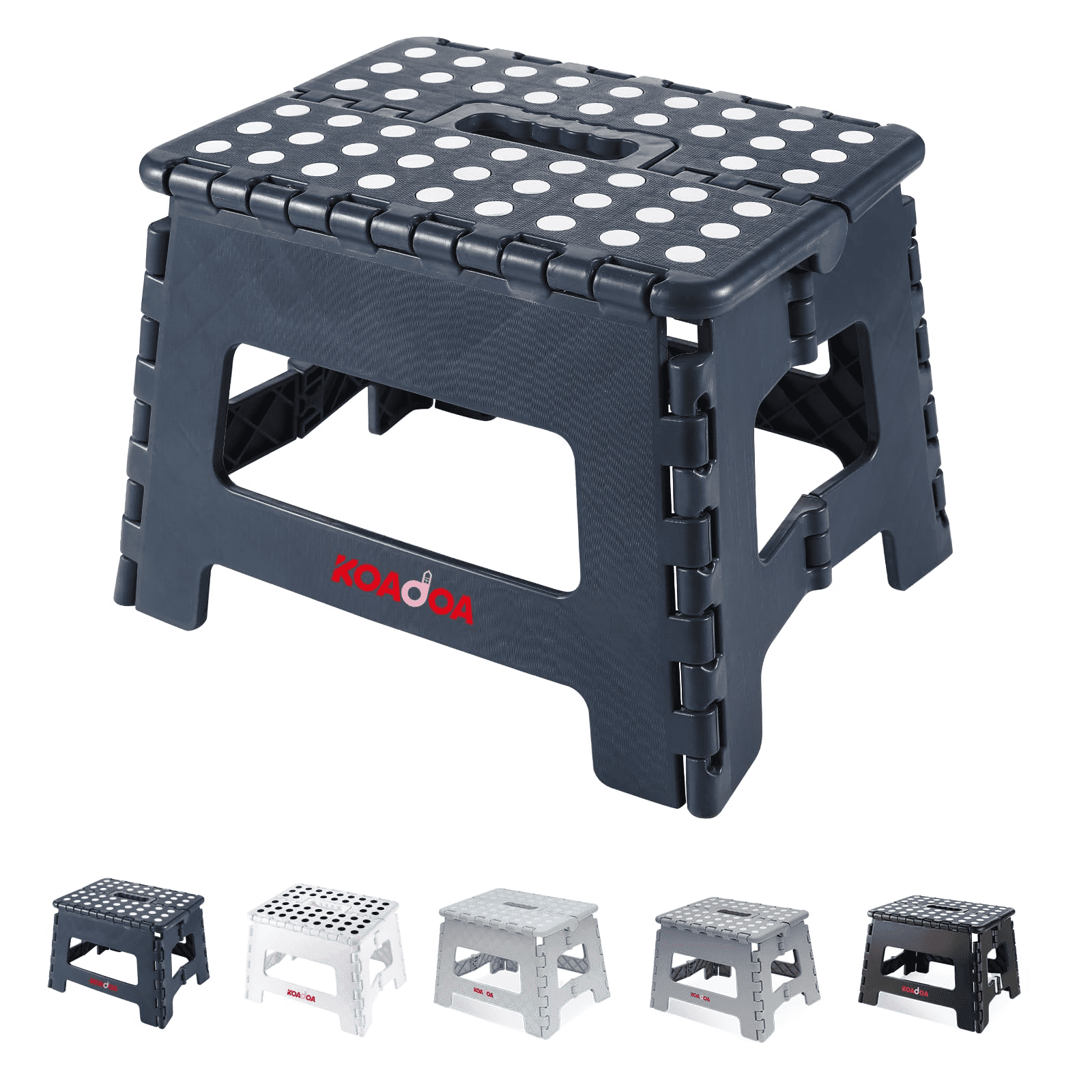 famuka Folding Step Stool 9 Inch Portable Plastic Non-Slip Footstool ...