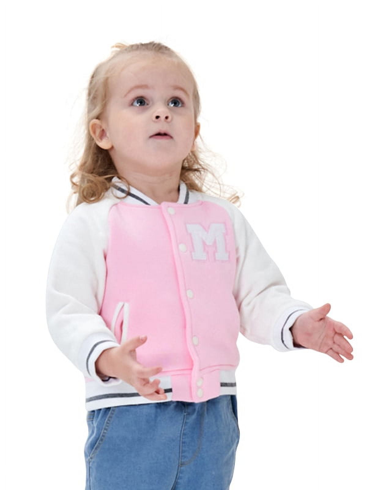 famuka Little Kid Baseball Jacket Warm Cotton Outerwear Toddler Boy ...