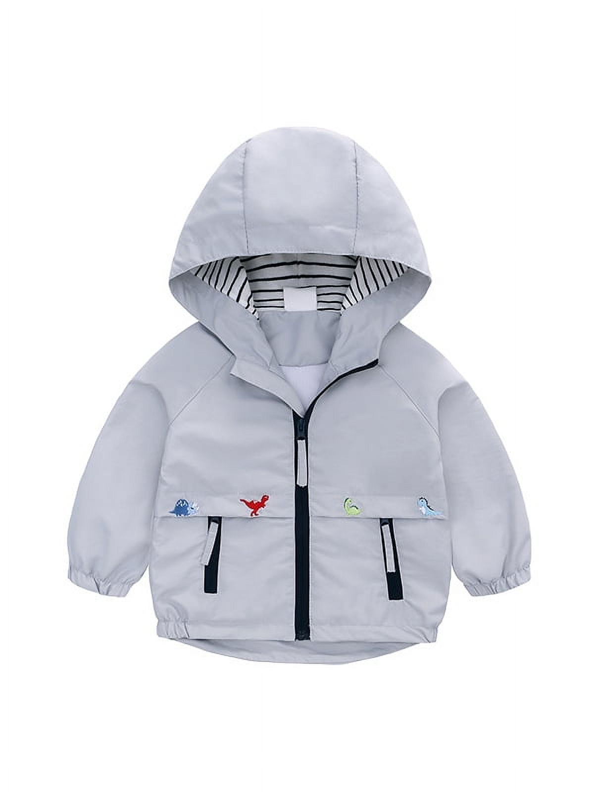 famuka Closure Zipper Hooded Toddlers Windbreaker, Jacket (Boy's), Size ...