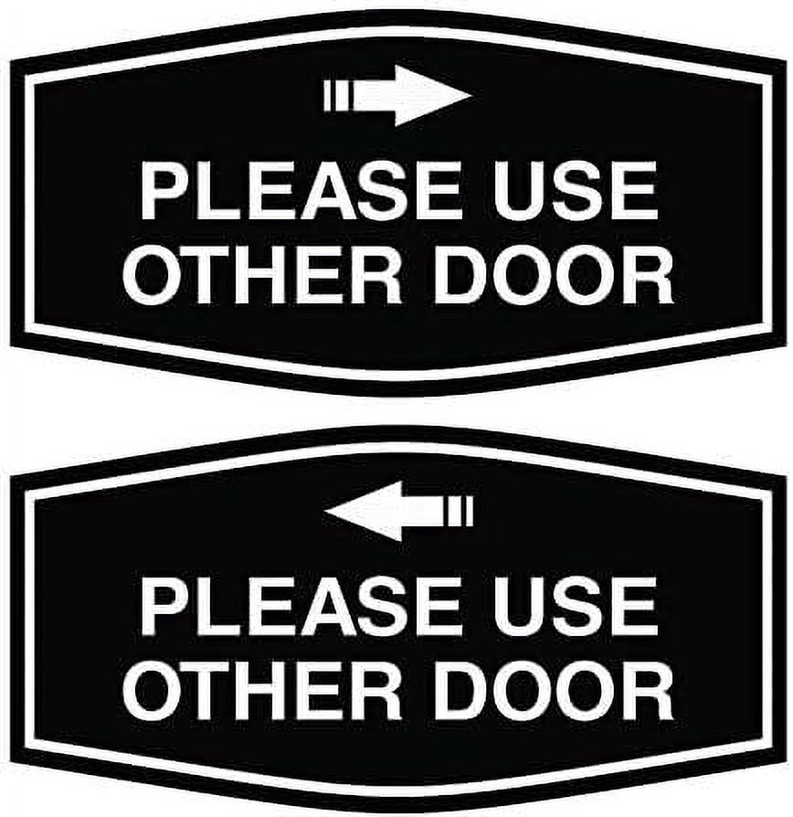 fancy please use other door sign set (black) - large - Walmart.com