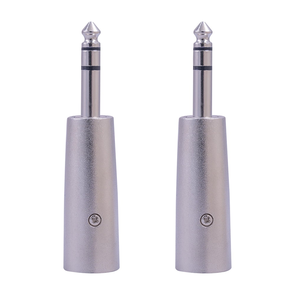 fankhu 1/2pcs XLR Male To 6.35mm Adapter Metal Casing Stereo Microphone ...
