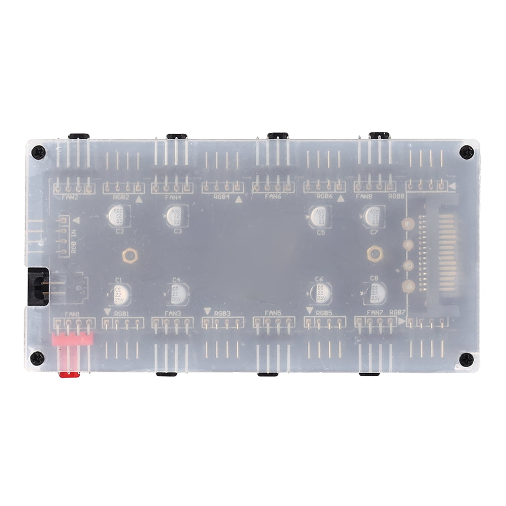 fankhu 1 To 8 Multi Way RGB PWM HUB 12V/4 Pin for Fan Motherboard (SATA ...