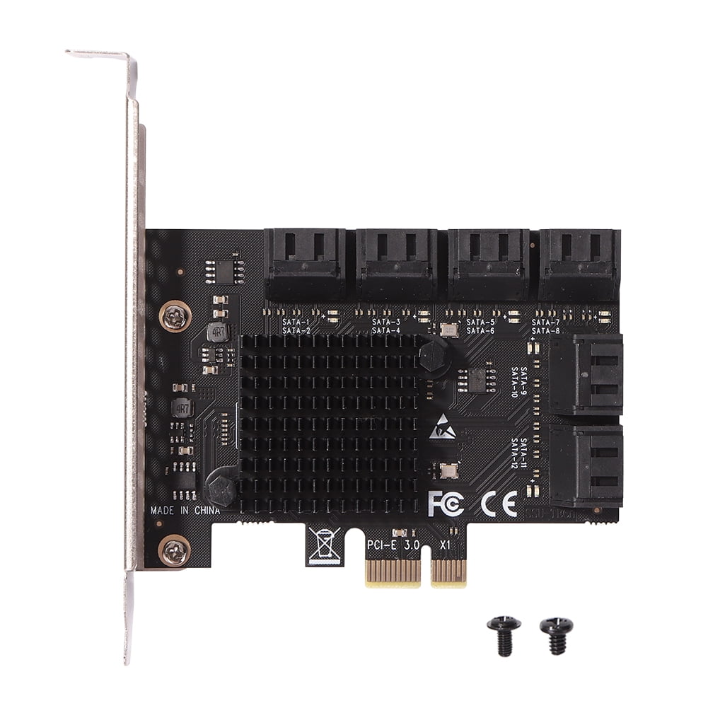 fankhu 10 Port PCIE Expansion Card PCIe SATA 3.0 Controller Adapter ...