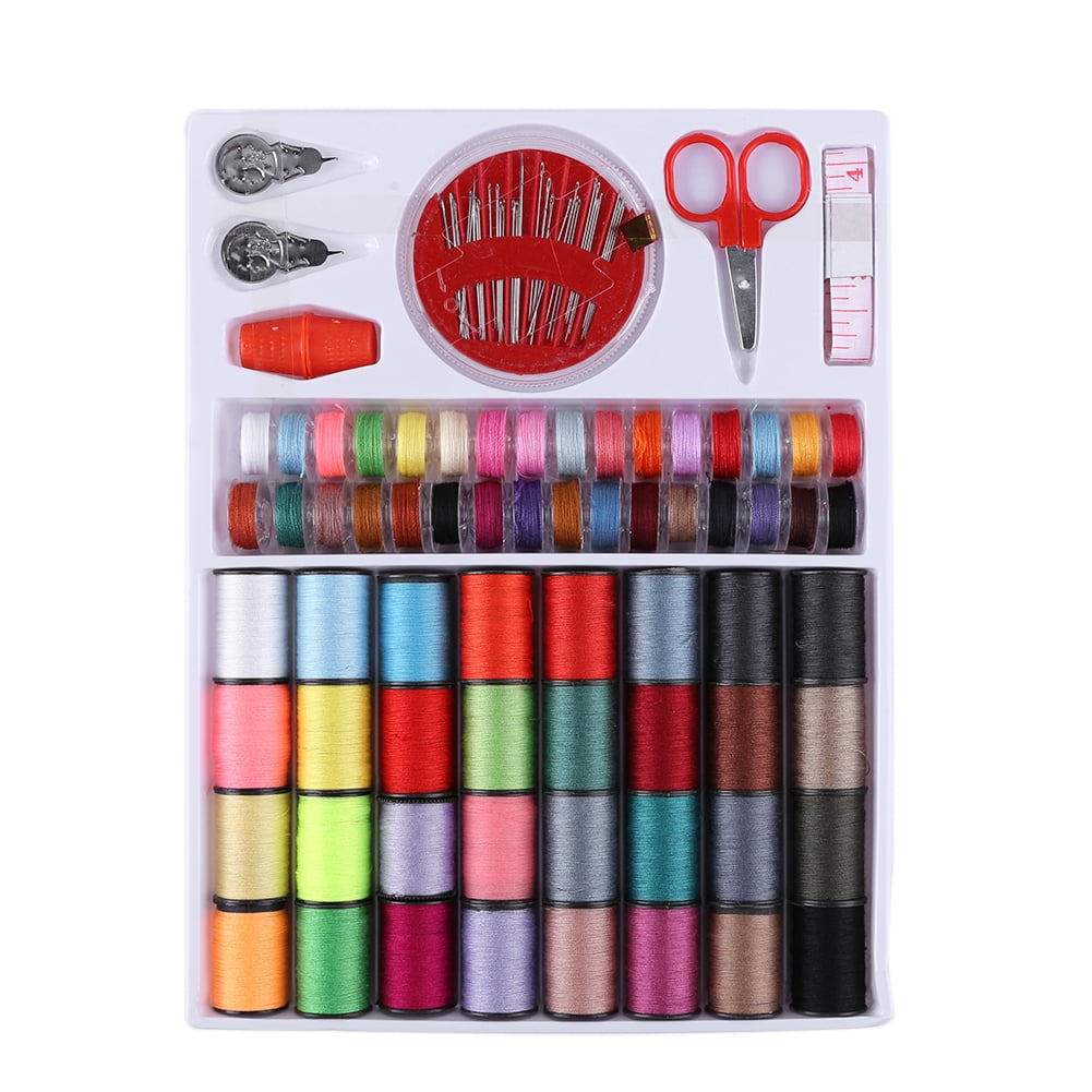 fankhu 100Pcs Sewing Thread Tools Kit 64 Rolls Machine Thread Spools ...