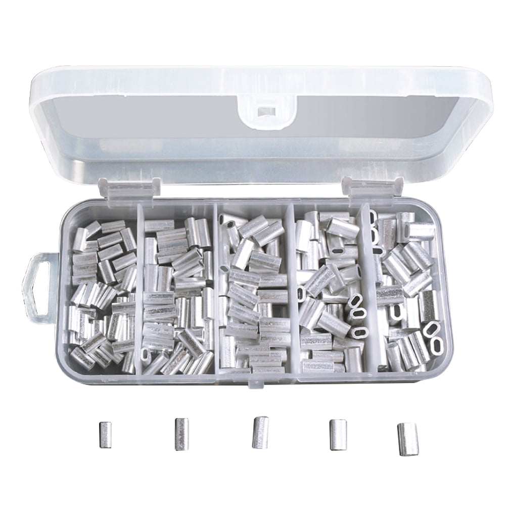 fankhu 200pcs Fishing Double Barrel Crimping Tube Wire Pipe Crimp ...