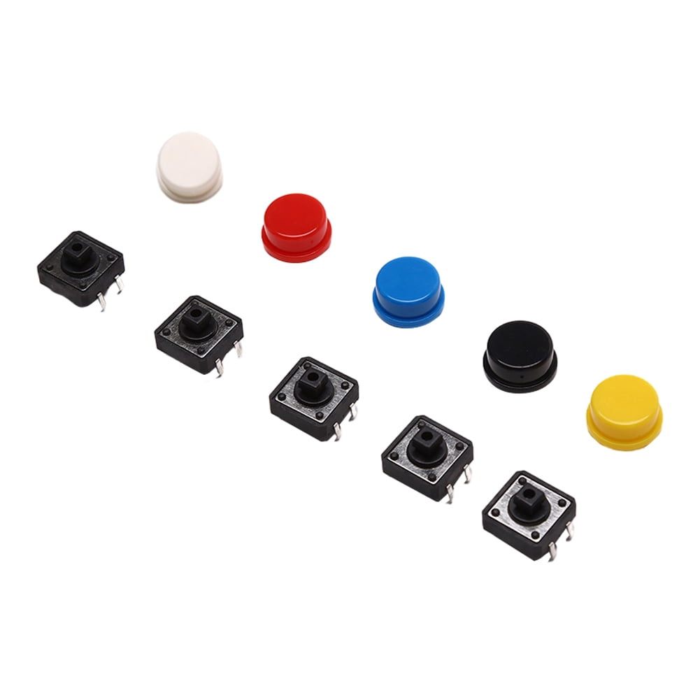 fankhu 25Pcs Coloured Switch Button with Cap 12*6*2cm Mini Button ...