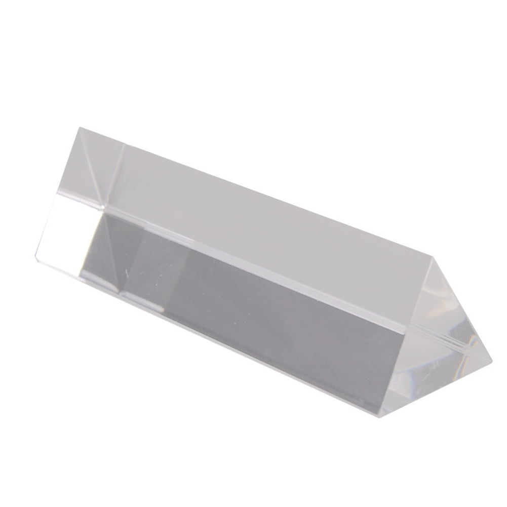 fankhu 25x25x80mm Triangular Optical Prisms Glass Physics Teaching ...