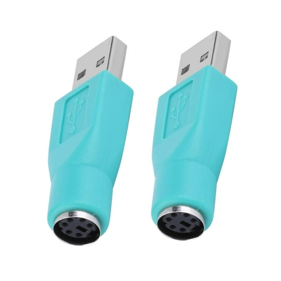 fankhu 2pcs PS/2 Female to USB Male Adapters Converters for PC Keyboard ...