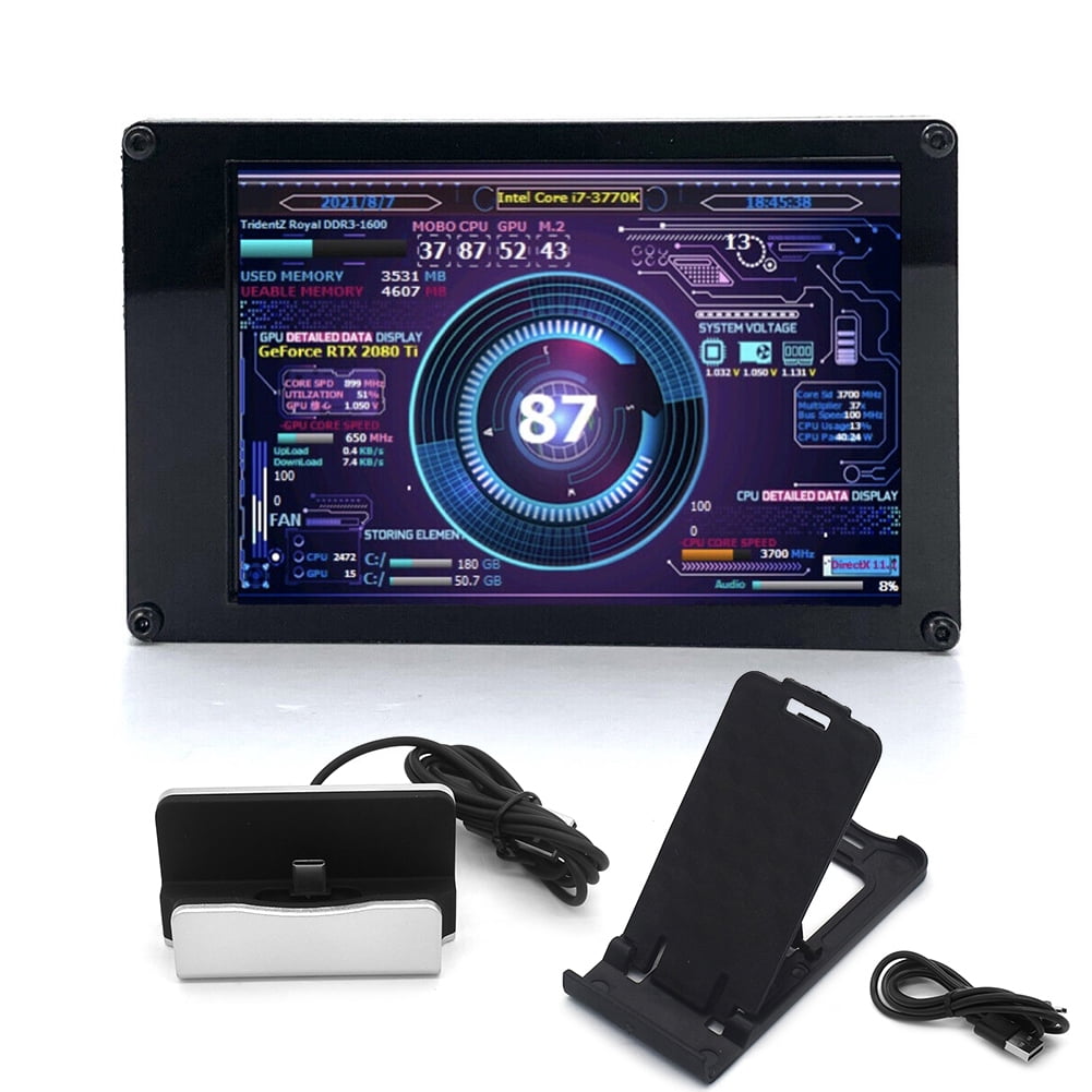 fankhu 3.5 Inch IPS PC Case Moniror Computer Accessories USB Monitoring ...
