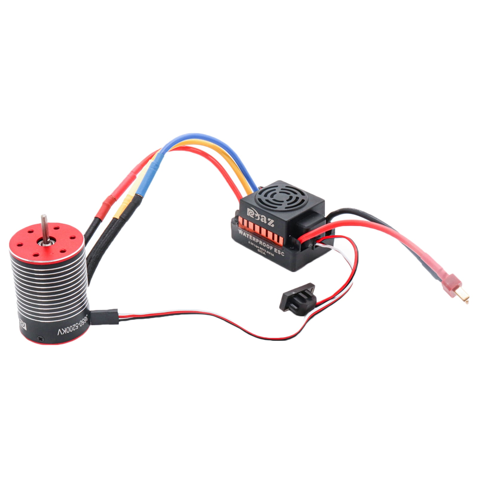fankhu 3600/4500/5200KV 3650 Waterproof Brushless Motor with Waterproof 60A ESC Electronic Speed ...