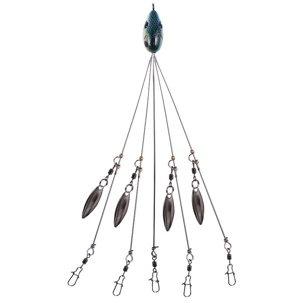 fankhu 5-Arm Umbrella Fishing Lure Alabama Rig Head Set w/ Swivel Snap ...