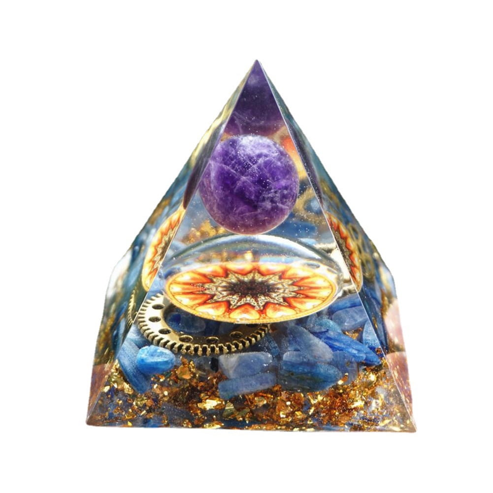 fankhu 5 CM Crystal Pyramid Crystal Pyramid Figure Attract Wealth Lucky ...