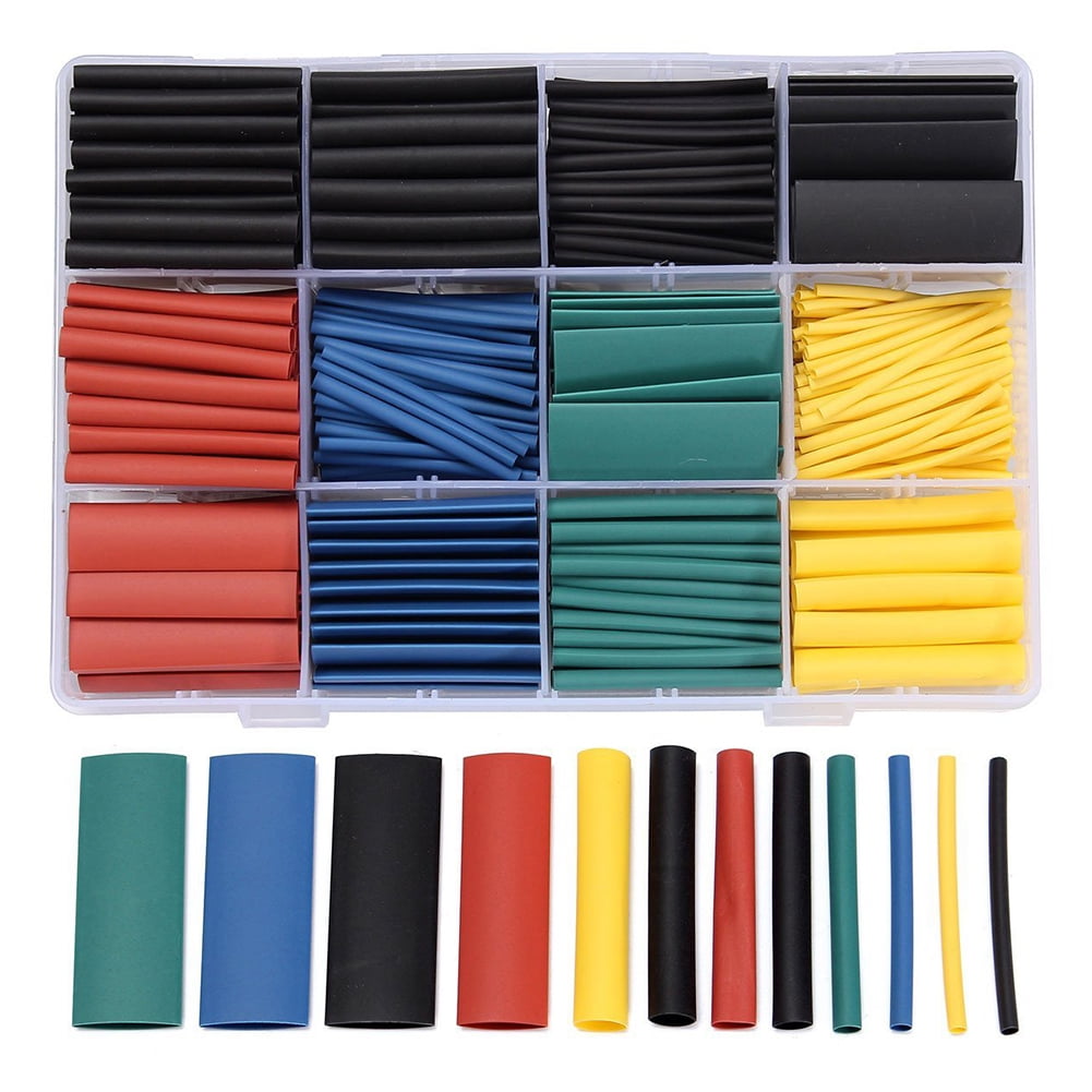 fankhu 530PCS Tube Heat Shrink Wrapping 2:1 Shrinkage Ratio Colorful ...