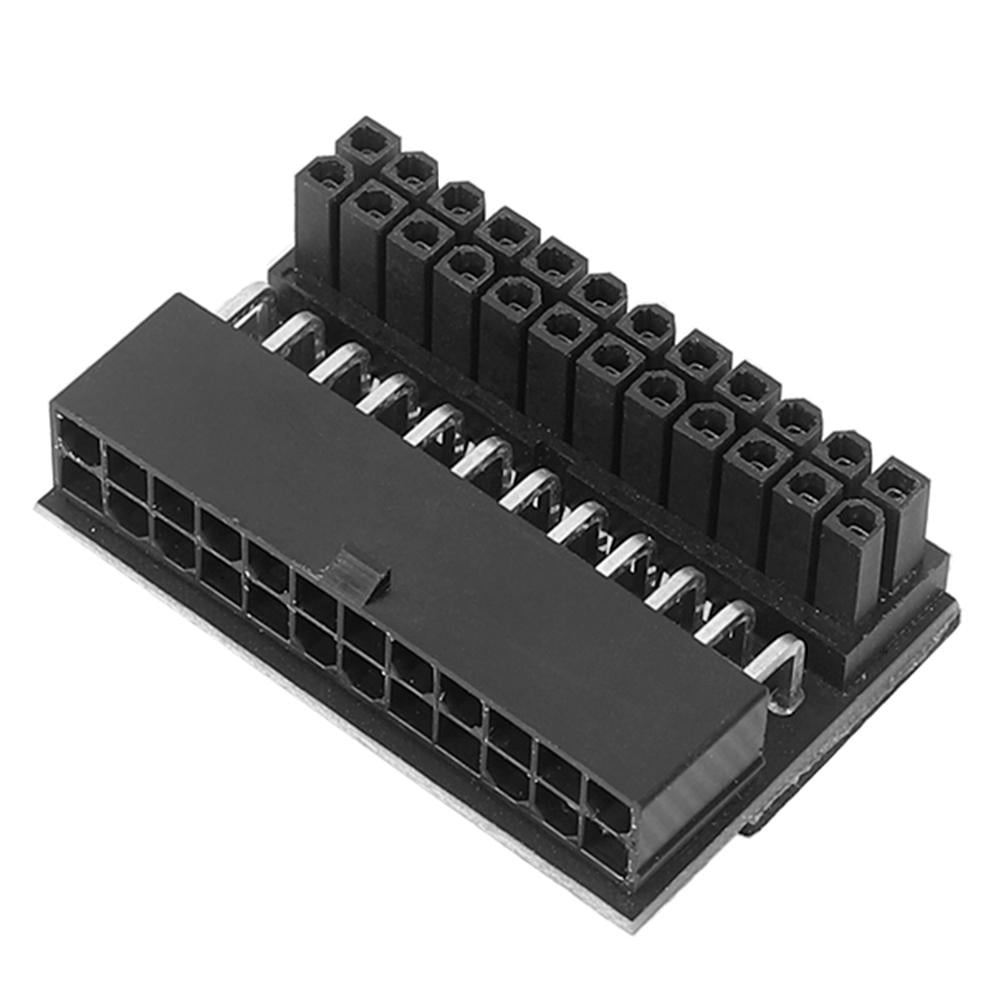 fankhu 90 Degree Desktop Motherboard ATX 24Pin Female to 24Pin Male ...