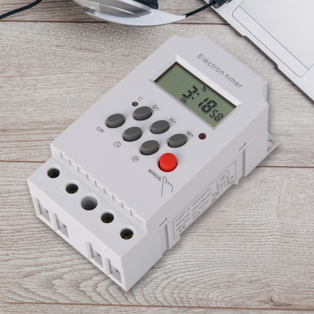 fankhu AC 220V 25A Programmable Electronic Timer Switch Control KG316T-II - Walmart.com