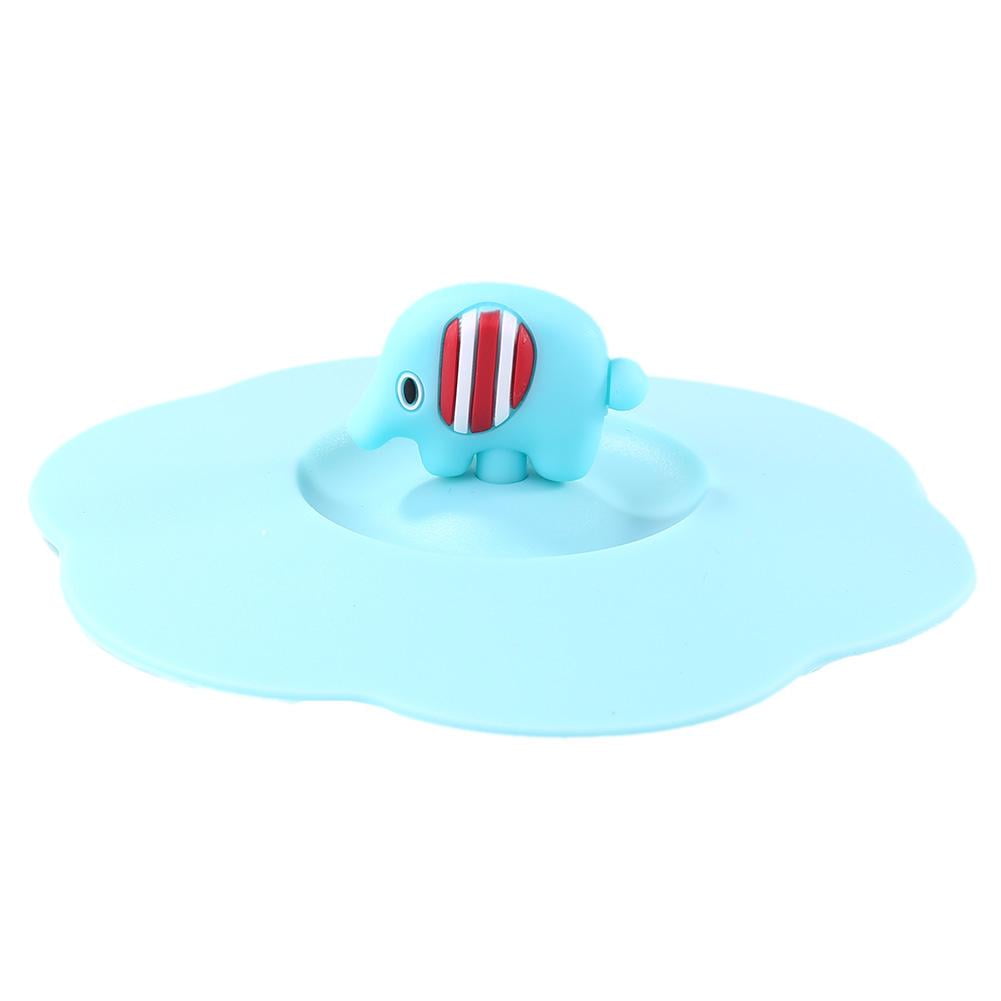 fankhu Claer Torx Silicone Cup Cover Leak Proof Cartoon Lid (Pink Blue ...