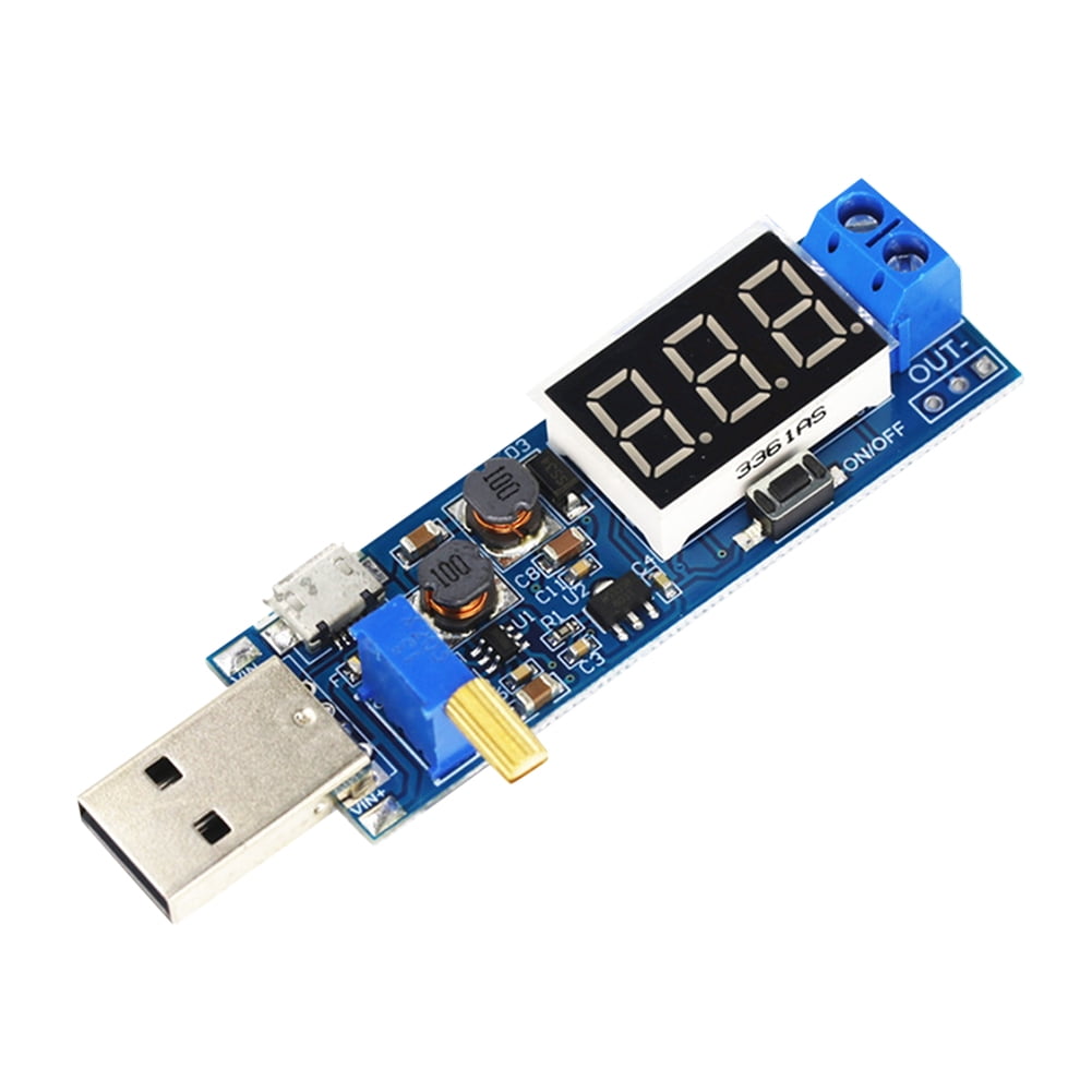 fankhu DC-DC USB Step UP/Down Power Supply Module 5V To 3.3V 9V 12V 24V Adjustable Boost Buck ...