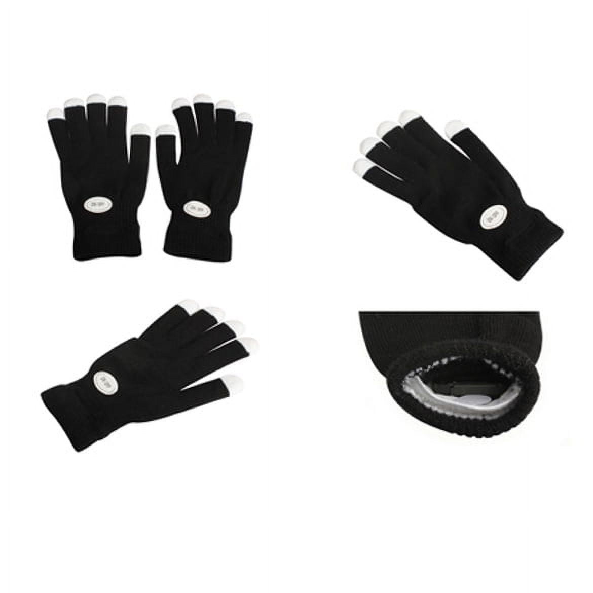 fankhu Flashing Gloves Glow 7 Mode LED Rave Light Finger Lighting Mitt ...