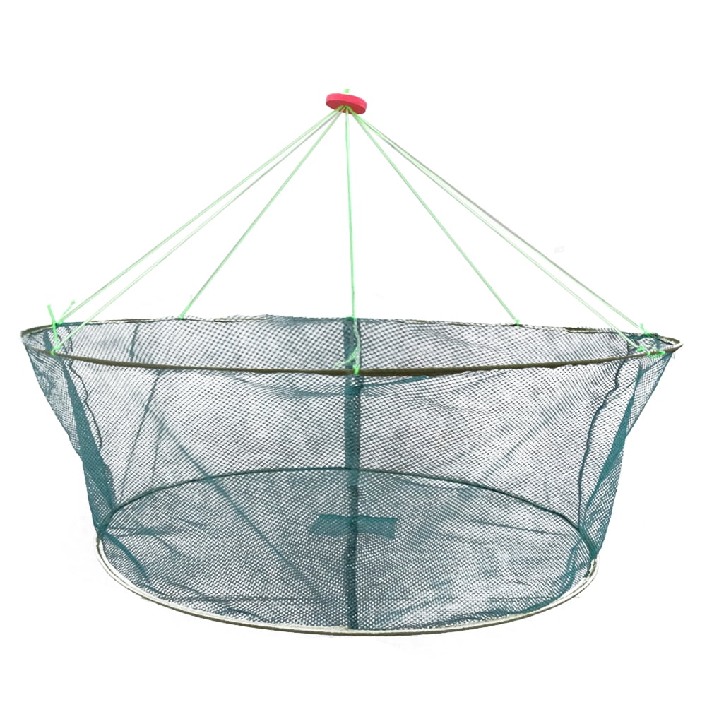 fankhu Foldable Drop Fishing Landing Net Portable Fish Catcher Crab Shrimp Trap Cage - Walmart.com