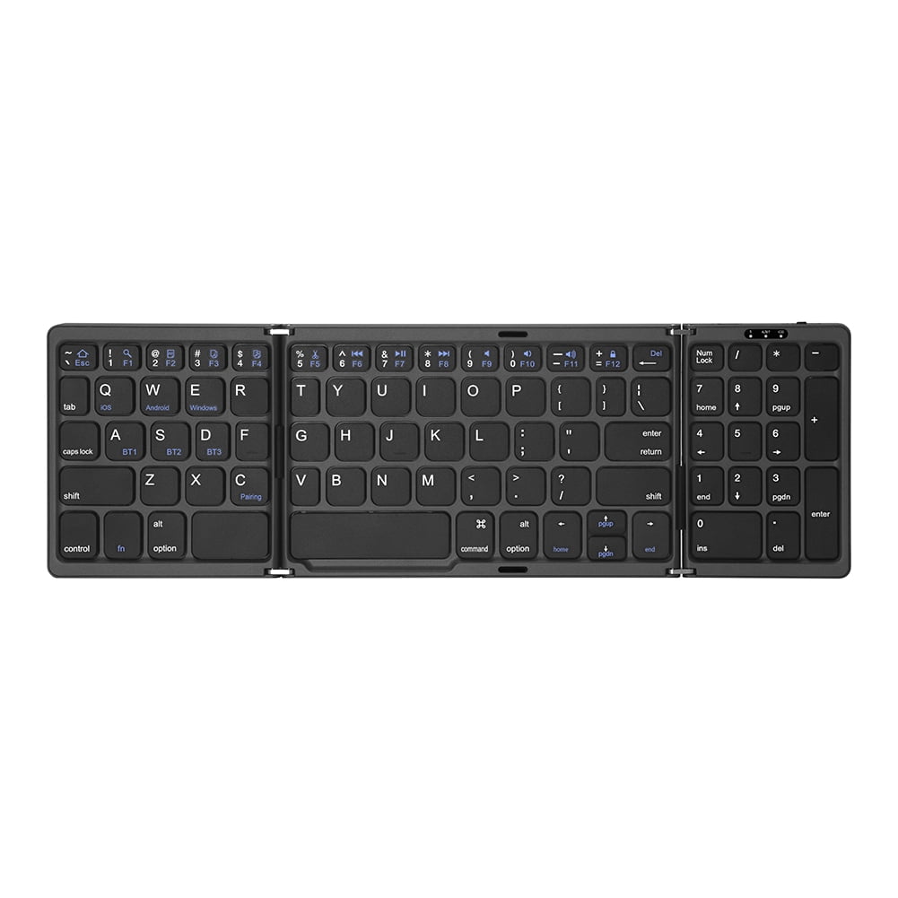 fankhu Keyboard Mini Foldable Wireless Keyboard for iOS Android Windows ...