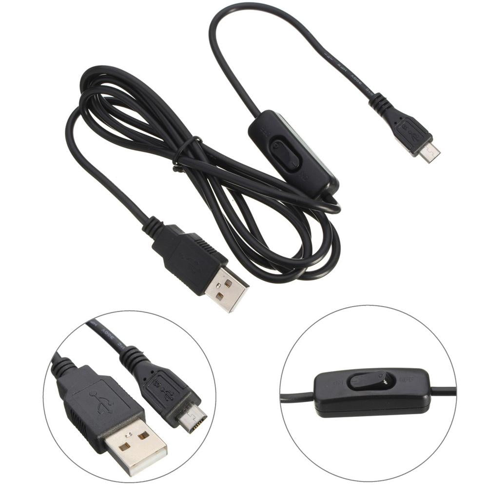 fankhu Micro USB Cable with ON/Off Power Supply Line Adapter for USB ...