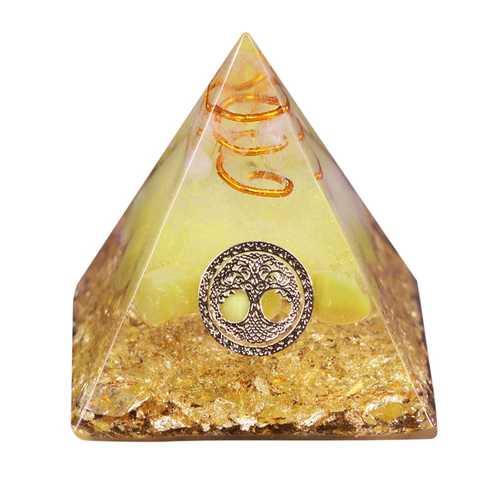fankhu Orgonite Pyramid Resin Healing Crystals Decorative Orgonite ...