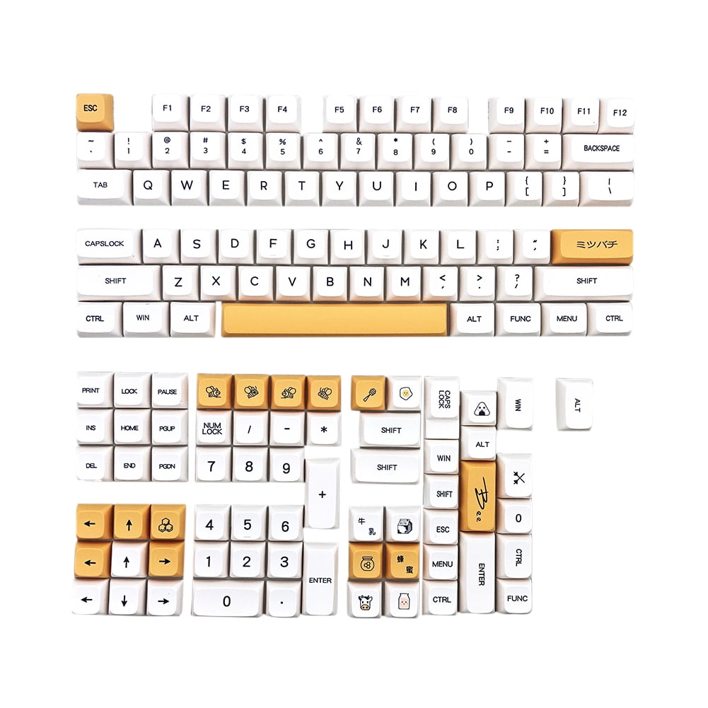 fankhu PBT Keycap for MX Switch Gaming Mechanical Keyboard Part (Bee ...