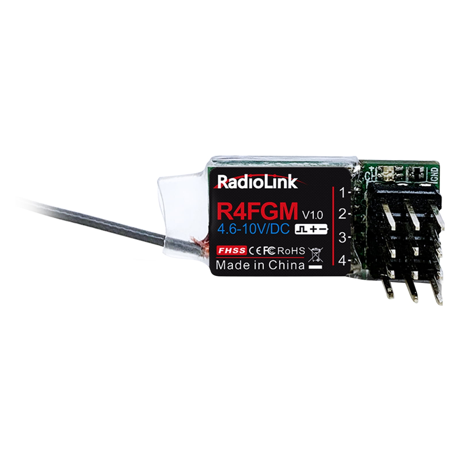 fankhu R4FGM 4CH 2.4GHz PWM Output Mini Receiver for RC Car RC4GS V2 ...