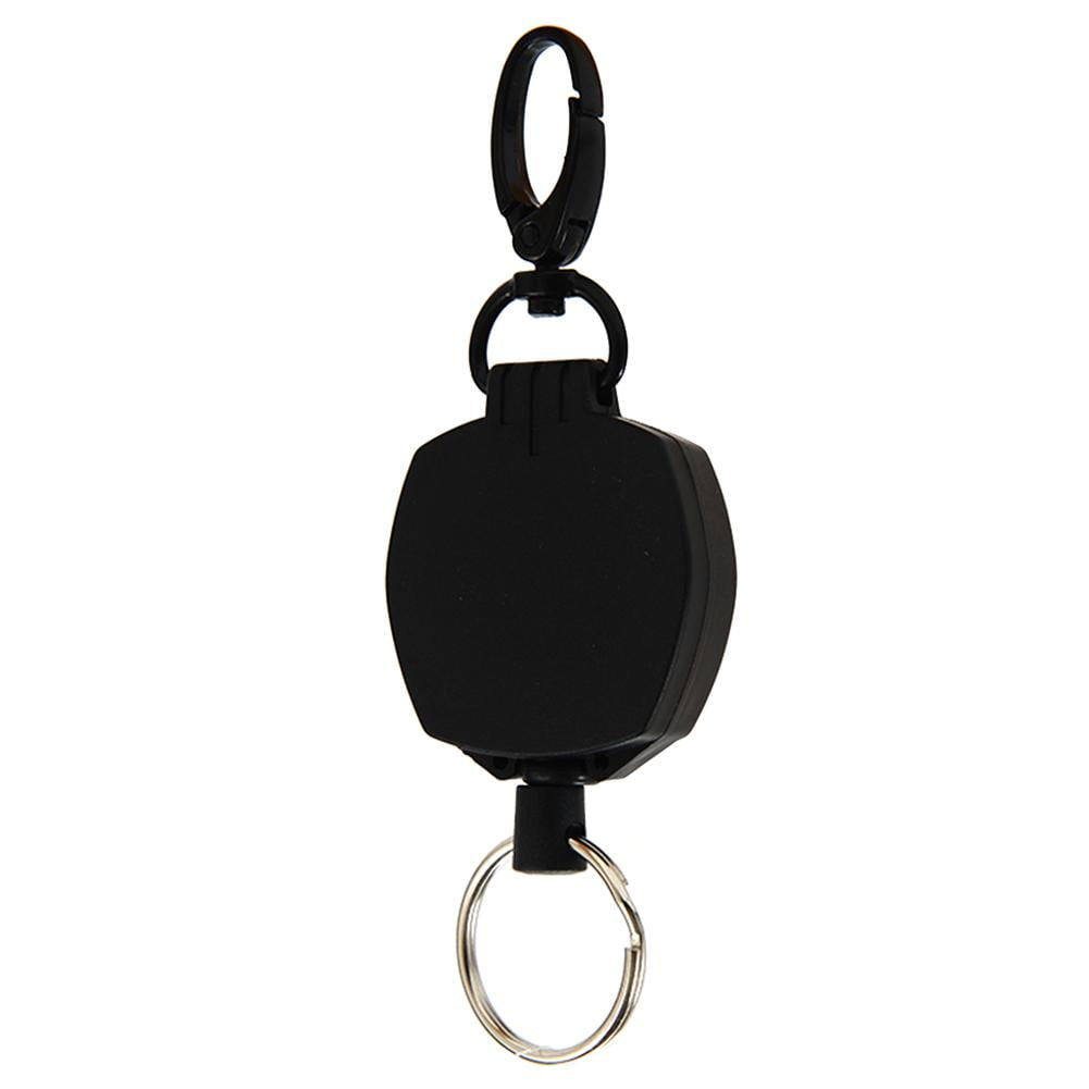 fankhu Resilience Steel Wire Elastic Keychain Recoil Retractable Key ...