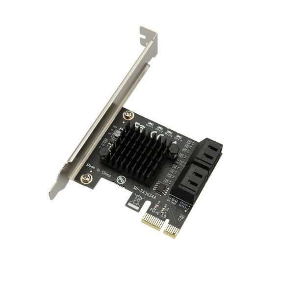 fankhu SATA PCIe Adapter 4 Ports SATA III to PCI Express 3.0 X1 ...