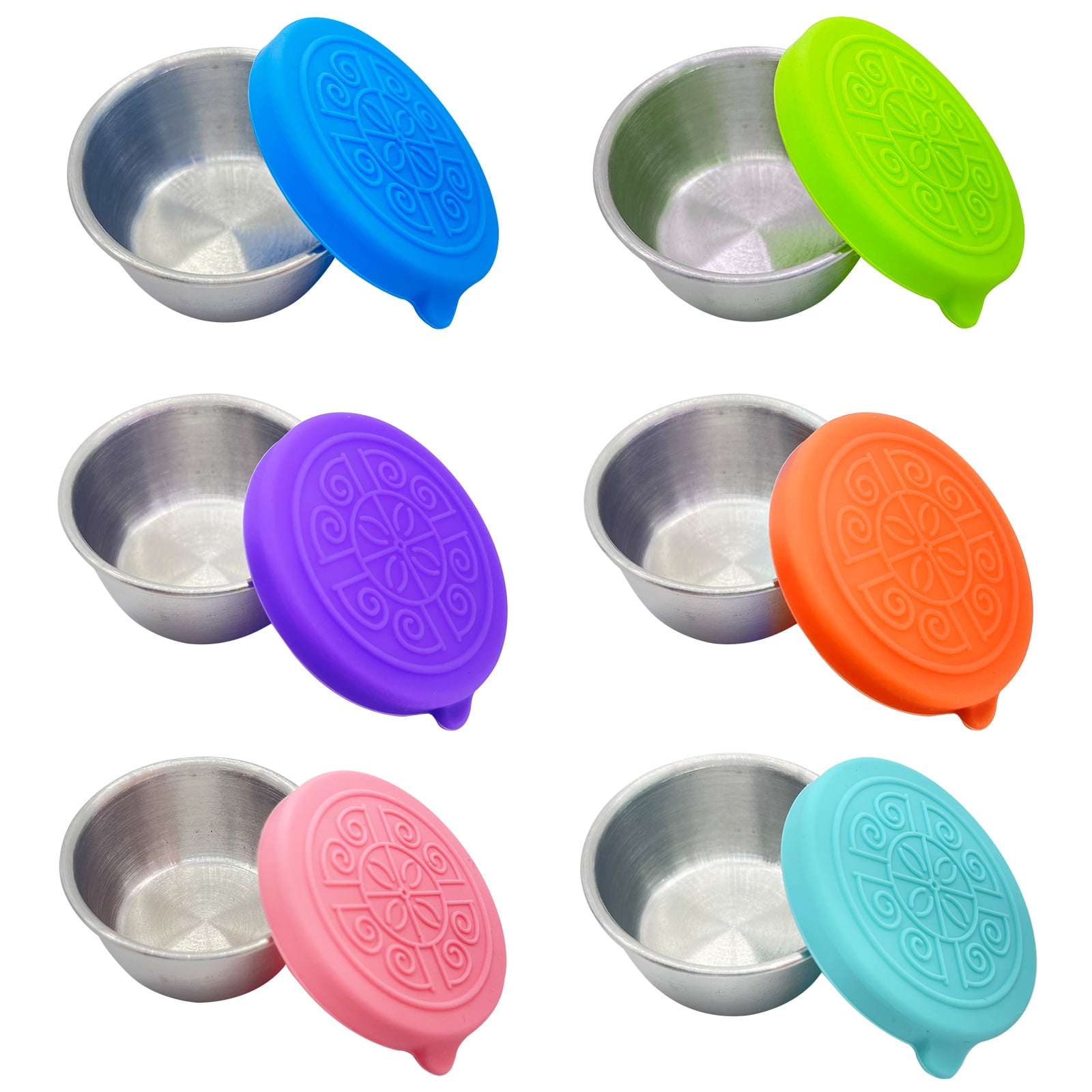 fankhu Salad Dressing Container 50ml with Silicone Lids for Lunch ...