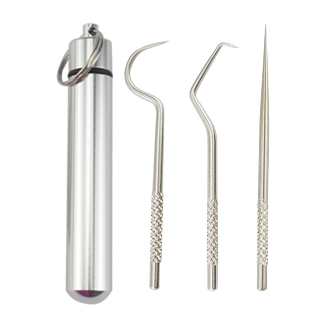 fankhu Stainless Steel Toothpick Set w/Portable Toothpick Holder ...