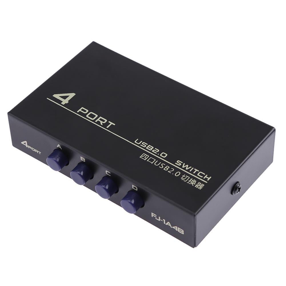 fankhu USB 2.0 4 Ports Sharing Switcher Selector Adapter Box Hub for PC Scanner - Walmart.com