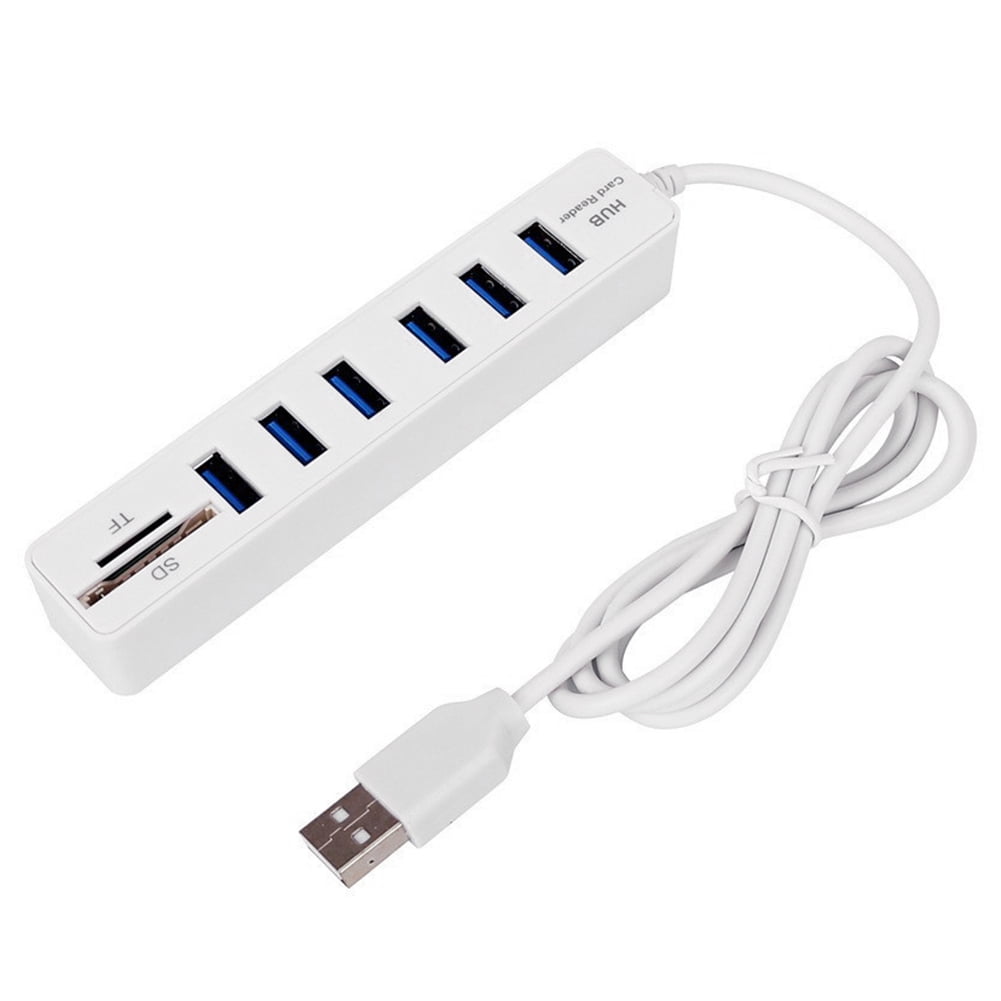 fankhu USB 6 Port Card Reader USB 2.0 Memory TF Splitter Adapter for ...