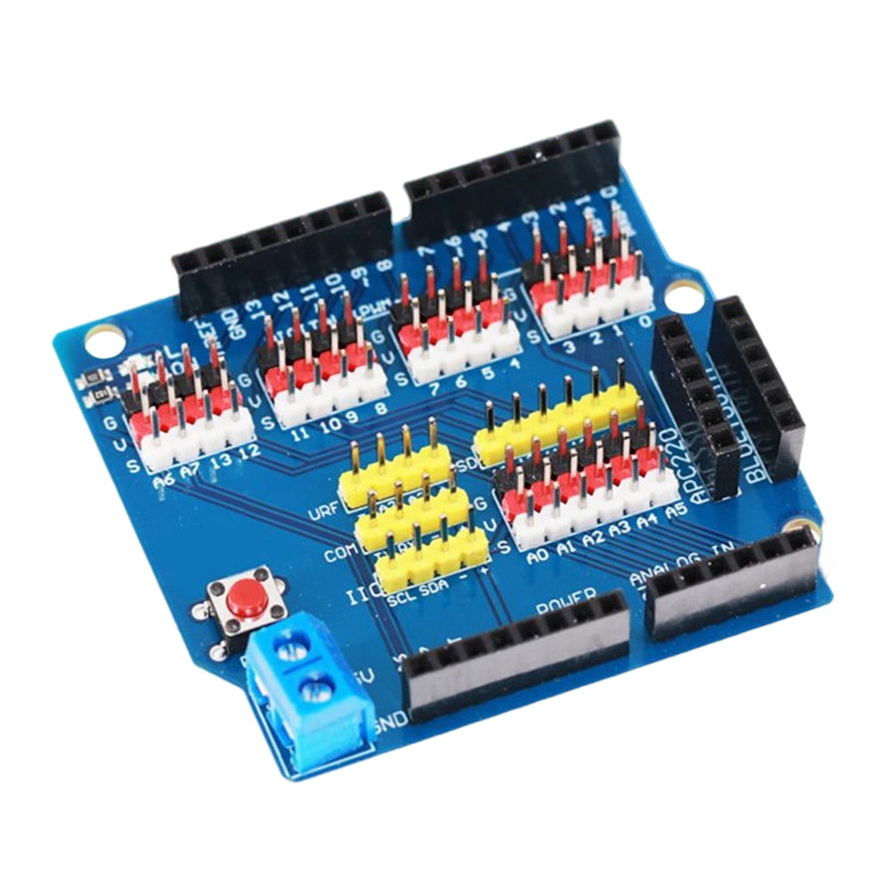 fankhu V5.0 Sensor Shield Expansion Board 14 Digital Pins Sensor Expansion Module 8 Analog Pins ...