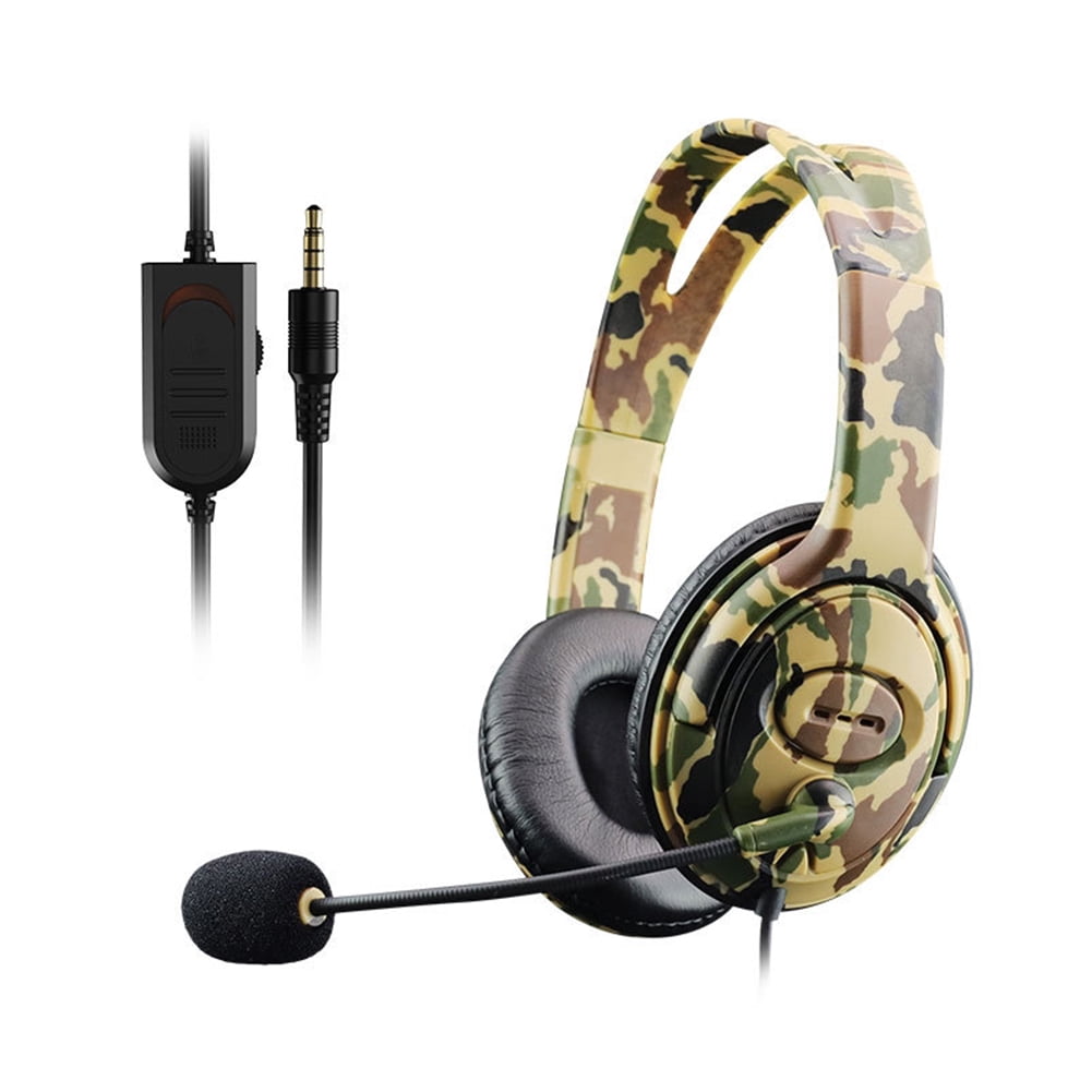 fankhu Wired Camouflage Gaming Headset 3.5mm Plug Over-Ear Headphone ...
